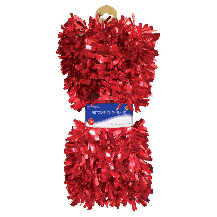 RED 6-PLY FESTOONING GARLAND – Party Impressions
